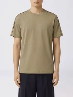 Burberry Crewneck Cotton T-shirt With Tone-on-tone Embroidered Ekd Logo