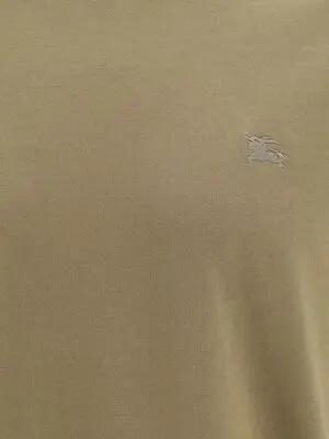 Burberry Crewneck Cotton T-shirt With Tone-on-tone Embroidered Ekd Logo