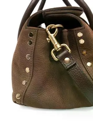 ZANELLATO Small Dotta Jones Stud-embellished Tote Bag - Brown