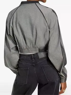 Adidas Sst Cropped Denim Jacket - Grey