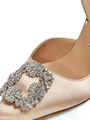 Manolo Blahnik Hangisi Crystal-buckle Pumps