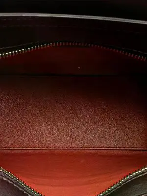 Celine 2013 Nano Tricolor Leather Luggage Tote Satchel - Red