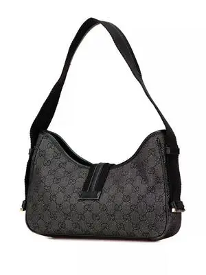 Gucci 2000-2015 Gg Denim Jackie Shoulder Bag - Black