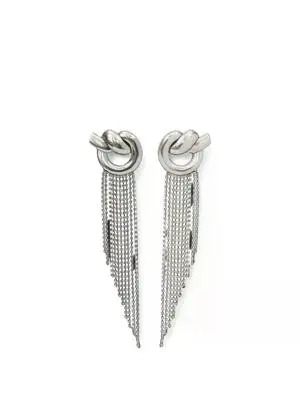 Isabel Marant Étoile Knot-detail Rhinestone-fringe Earrings
