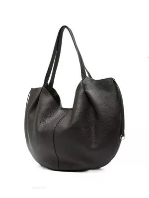 THE BRIDGE Grained-leather Shoulder Bag