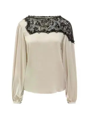 Isabel Marant Étoile Azare Lace-trim Satin-finish Blouse