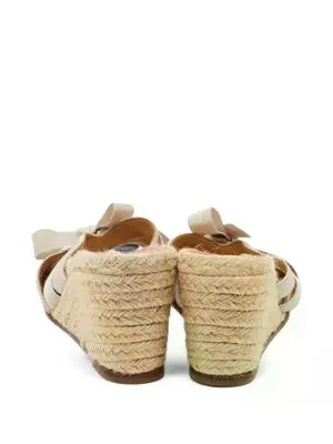 CHRISTIAN LOUBOUTIN Tibur Bow Wedge Sandals