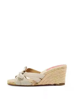 CHRISTIAN LOUBOUTIN Tibur Bow Wedge Sandals