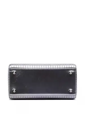 Dior 2015 Medium Metallic Patent Microcannage Lady Satchel