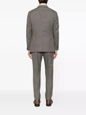 Caruso Double-breasted Micro-check Suit