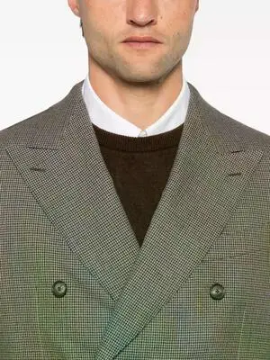 Caruso Double-breasted Micro-check Suit