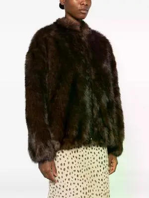 BETTA CORRADI Faux-fur Zip-up Coat