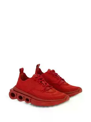 FERRAGAMO Gancini-plaque Low-top Sneakers - Red