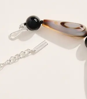 Completedworks And Banded Agate Beaded Necklace