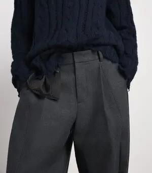 SYSTEM Wool Pleated Trousers