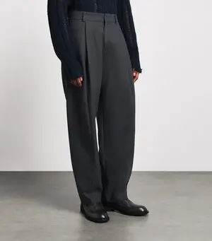 SYSTEM Wool Pleated Trousers