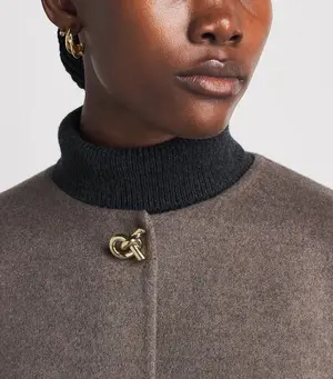 Fabiana Filippi Wool-cashmere Gold-knot Cape