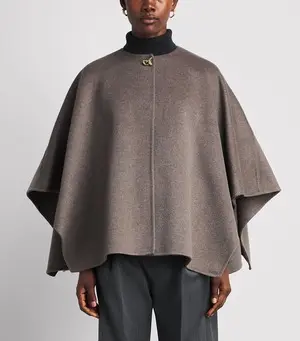 Fabiana Filippi Wool-cashmere Gold-knot Cape