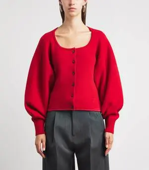 Jacquemus Wool-cashmere Tempo Cardigan - Red