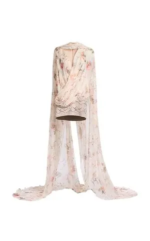 Elie Saab Specialorder-printed Chiffon Short Dress
