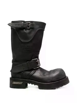 Balenciaga Venom Leather Boots - Black