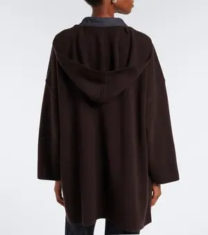 Max Mara Hooded Wool And Cashmere Cardigan