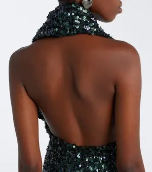 Christopher Esber Sequined Halterneck Gown