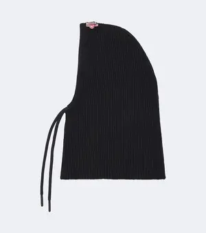 Moncler Logo Ribbed-knit Wool And Cashmere Balaclava
