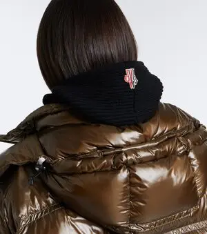 Moncler Logo Ribbed-knit Wool And Cashmere Balaclava