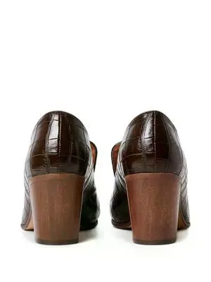 Stella McCartney Croc-effect Heeled Loafers