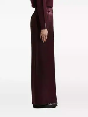 Peserico Satin-finish Wide-leg Trousers - Red