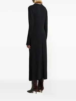Peserico Ruched Metallic-detail Maxi Dress