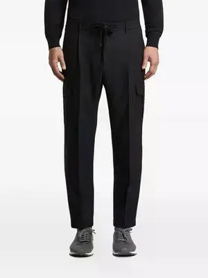 Peserico Pleated Drawstring-waist Trousers - Blue