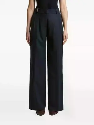 Peserico Pleated Wide-leg Trousers - Blue