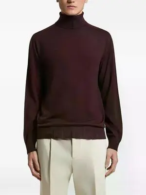 Peserico Roll-neck Knitted Sweater - Red