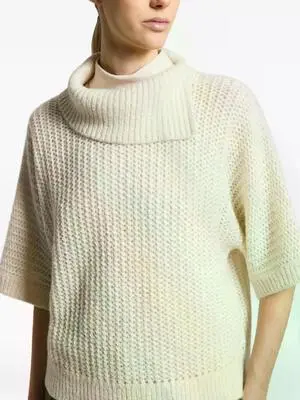 Peserico Waffle-knit Funnel-neck Sweater