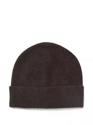 Peserico Ribbed-knit Beanie Hat - Brown