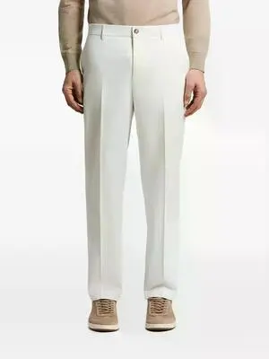 Peserico Pressed-crease Chino Trousers - White