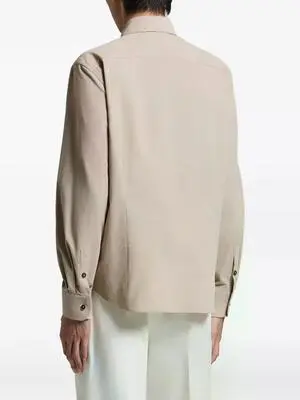 Peserico Long-sleeve Button-down Shirt - Neutrals