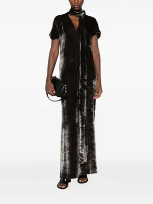 CORTANA Iris Velvet Long Dress