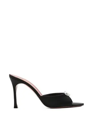 Amina Muaddi Camelia Heel Mules - Black