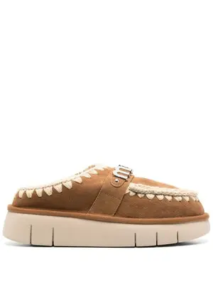Mou Bounce Clog Slippers - Brown