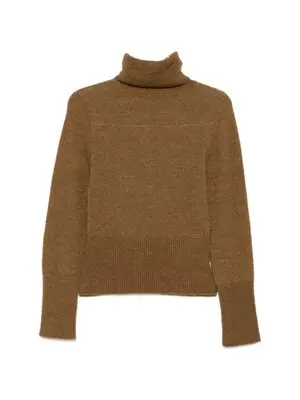 CORTANA Eira Wool Turtle-neck Sweater - Brown
