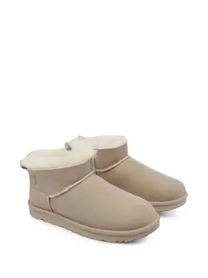 UGG Uiltra Mini Bailey Bow Boots - Beige