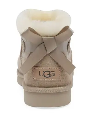 UGG Uiltra Mini Bailey Bow Boots - Beige