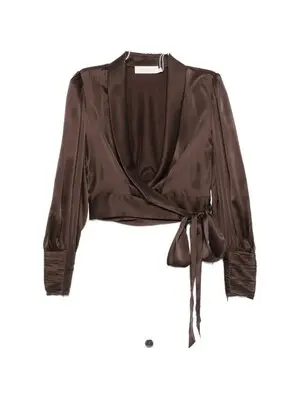 Zimmermann Silk Wrap Top