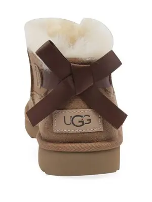 UGG Uiltra Mini Bailey Bow Boots - Brown