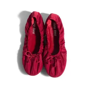 Miu Miu Foldable Technical Fabric Ballerinas