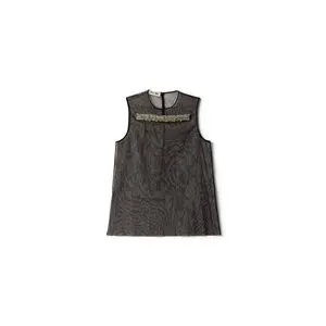 Miu Miu Embellished Tulle Top