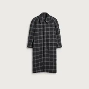 GANDER Long Coat - Grey Windowpane